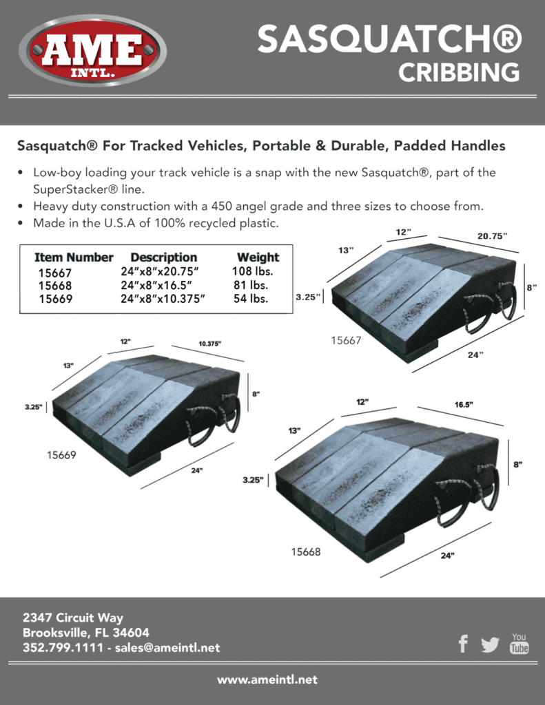 Sasquatch 24inx8inx20-3/4in Tracked Vehicle Loading Block