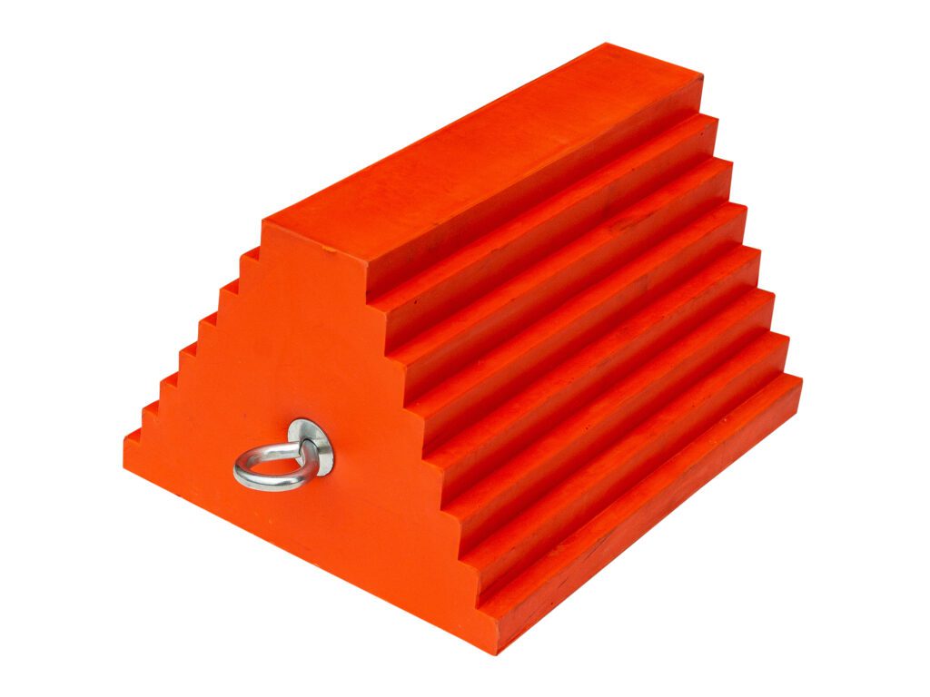 Urethane Wheel Chock Orange